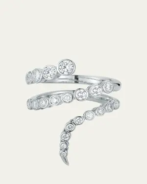 Ondyn Radiance Coil Ring - White Gold