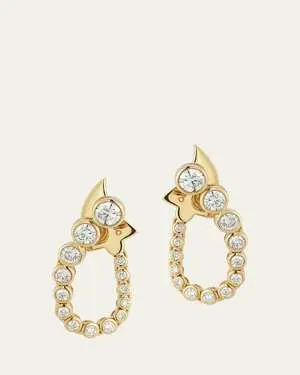 Ondyn Fluorescence Diamond Earrings - Yellow Gold