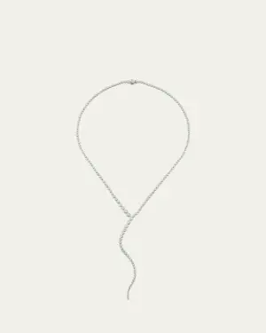 Ondyn Vega Y Drop Diamond Necklace - White Gold
