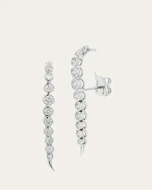 Ondyn River Diamond Earrings - White Gold