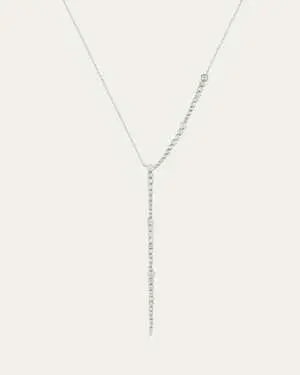 Ondyn Simone Diamond Lariat Necklace - White Gold