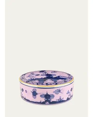 GINORI 1735 Oriente Italiano Round Box With Cover - Azalea