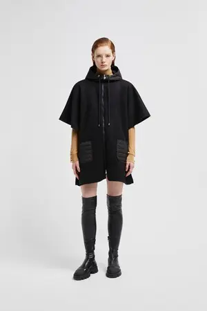 Moncler Hooded Wool Cape
