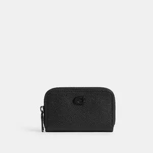 COACH® Small Zip Around Card Case - Black