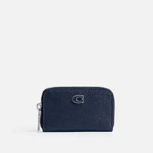 COACH® Small Zip Around Card Case - Deep Blue
