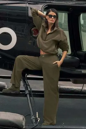 Alo Yoga Suit Up Trouser - Olive Tree