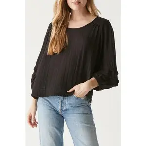 Michael Stars Pruitt Balloon Sleeve Gauze Top