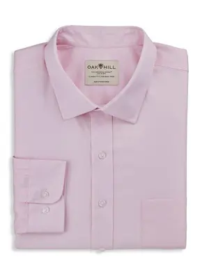 OAK HILL BY DXL Broadcloth Dress Shirt - Pink
