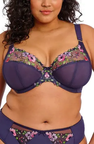 Elomi Himari Full Figure Underwire Plunge Bra - Midnight