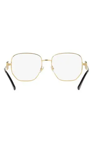 Versace 54mm Irregular Square Optical Glasses - Gold