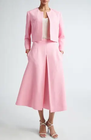 EMILIA WICKSTEAD Mirca Crop Jacket With Double Pockets