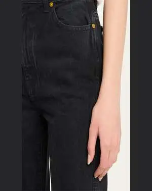 Khaite Danielle Enameled Button Jeans