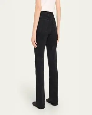 Khaite Danielle Enameled Button Jeans