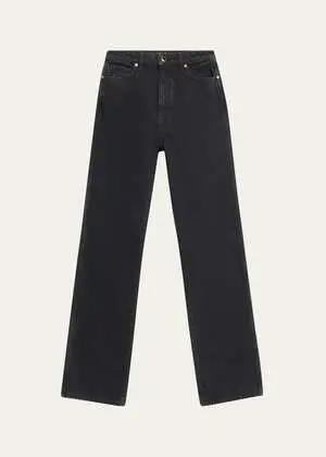 Khaite Danielle Enameled Button Jeans