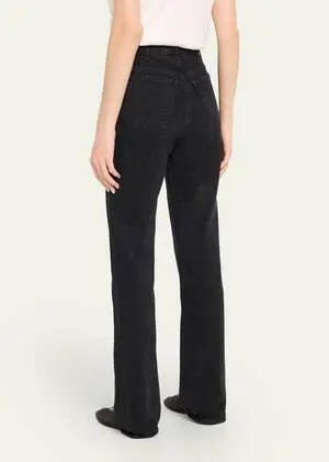 Khaite Danielle Enameled Button Jeans