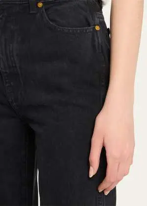 Khaite Danielle Enameled Button Jeans