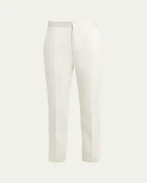SETCHU Origami Button Cuff Silk Pants - White