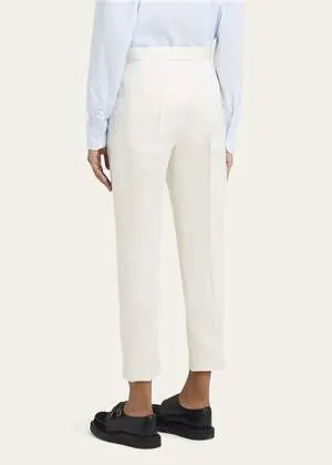 SETCHU Origami Button Cuff Silk Pants - White