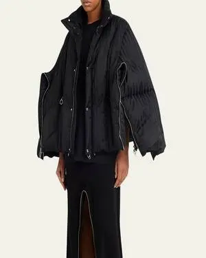 SETCHU Jacquard Stripe Down Hooded Jacket