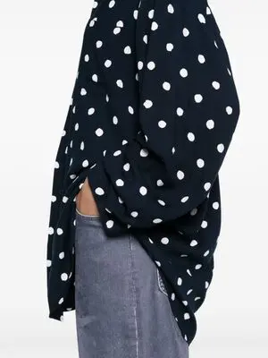 Balenciaga Long-sleeved Polka Dot Shirt