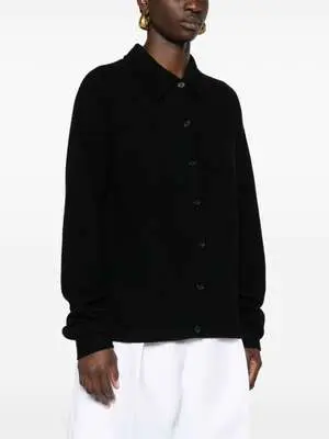 TOTEME Shirt-collar Cashmere Cardigan - Black