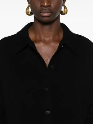 TOTEME Shirt-collar Cashmere Cardigan - Black