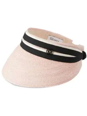 MAISON MICHEL Strap-detail Visor - Pink