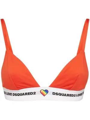 Dsquared2 Canadian Lodge Triangle-cup Bra - Orange