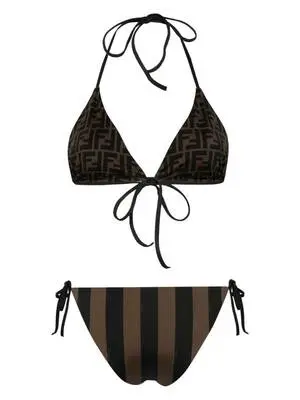 Fendi Reversible Triangle-cup Bikini - Black