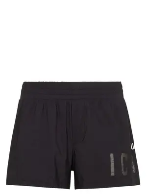Dsquared2 Icon-print Swim Shorts - Black