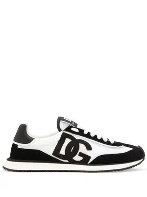 Dolce & Gabbana Cushioned Mixed-material Sneakers - Black