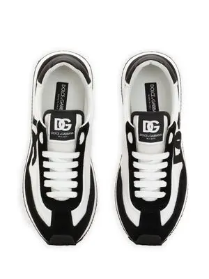 Dolce & Gabbana Cushioned Mixed-material Sneakers - Black