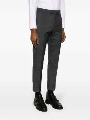 Thom Browne Mid-rise Skinny-leg Trousers - Grey