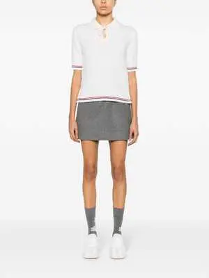 Thom Browne Rwb-stripe Knitted T-shirt