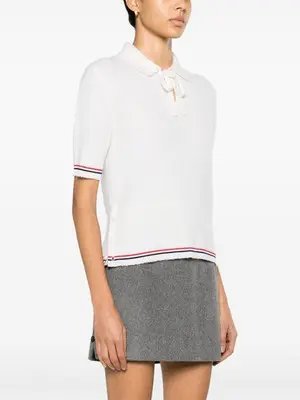 Thom Browne Rwb-stripe Knitted T-shirt