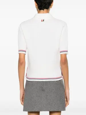 Thom Browne Rwb-stripe Knitted T-shirt