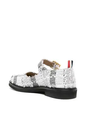 Thom Browne Tartan-check Tweed Ballerina