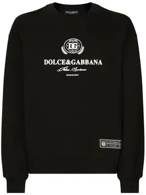 Dolce & Gabbana Logo-print Cotton Sweatshirt - Black