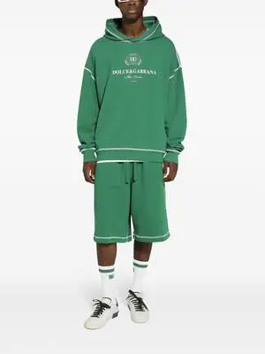 Dolce & Gabbana Logo-print Cotton Hoodie - Green