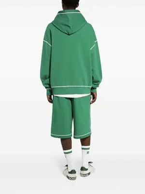 Dolce & Gabbana Logo-print Cotton Hoodie - Green