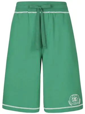 Dolce & Gabbana Logo-embroidered Cotton Shorts