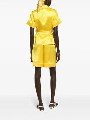 Dolce & Gabbana Silk Shorts - Yellow