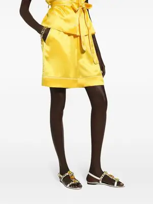 Dolce & Gabbana Silk Shorts - Yellow