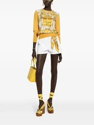 Dolce & Gabbana Denim Cotton Shorts - White