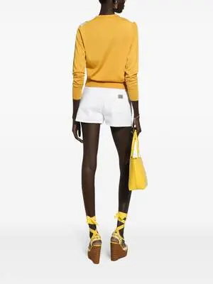 Dolce & Gabbana Denim Cotton Shorts - White