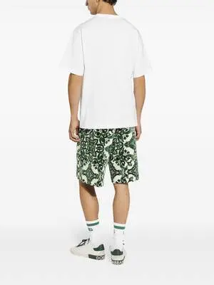 Dolce & Gabbana Majolica-jacquard Drawstring Track Shorts - Green
