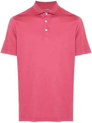 Fedeli Zero Jersey Polo Shirt - Red