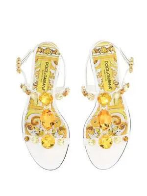 Dolce & Gabbana Bianca Leather Sandals