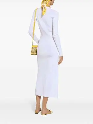 Dolce & Gabbana Ribbed-knit Maxi Cardigan - White