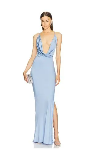 Open Back Maxi Dresses with High Slits